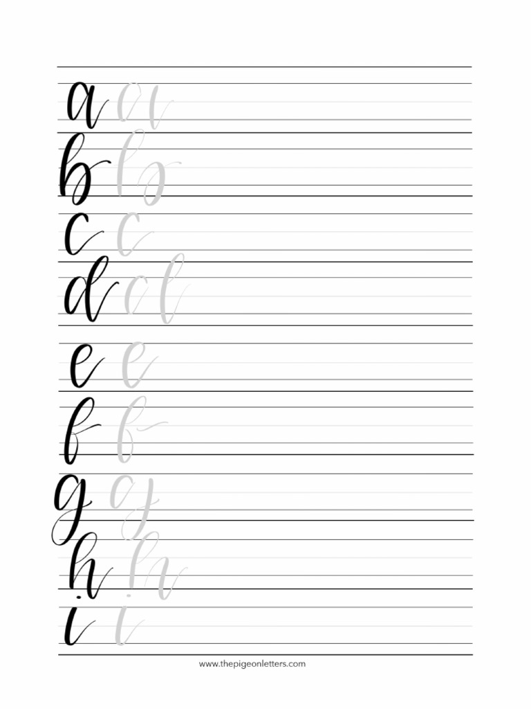 Free Lettering Practice Sheets | PDF