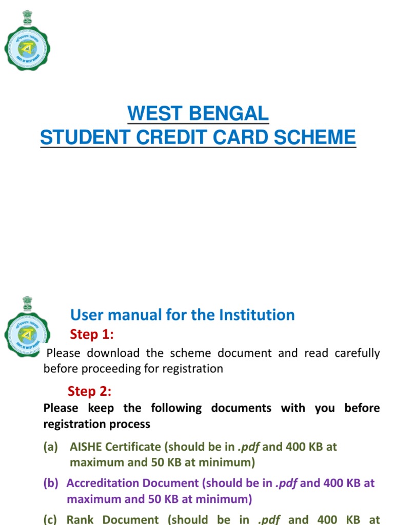 West Bengal Student Credit Card Guide | PDF | Login | Password