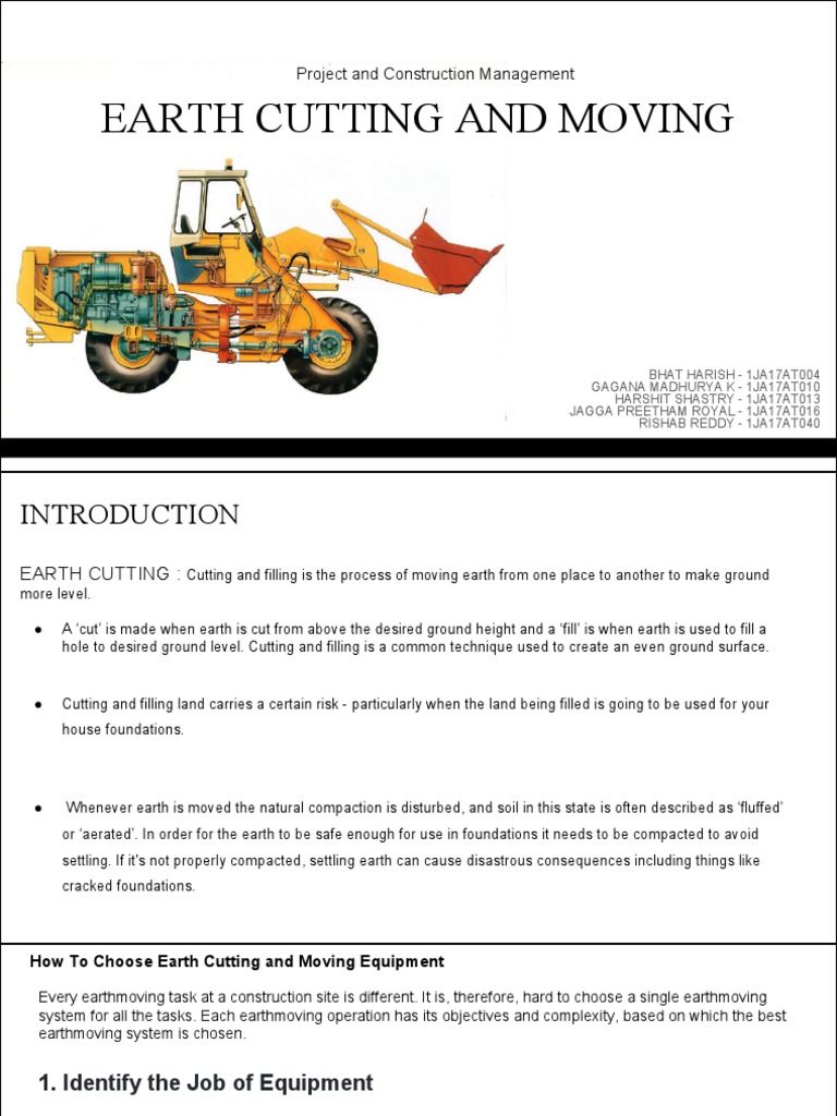 Earth Cutting and Moving Equipment Guide | PDF | Loader (Equipment ...