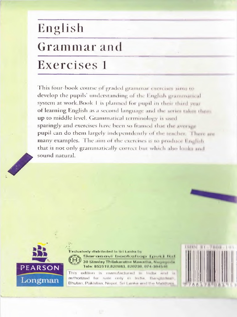 English Grammar and Exercises Book 1 | PDF | Grammatical Number | Semantics