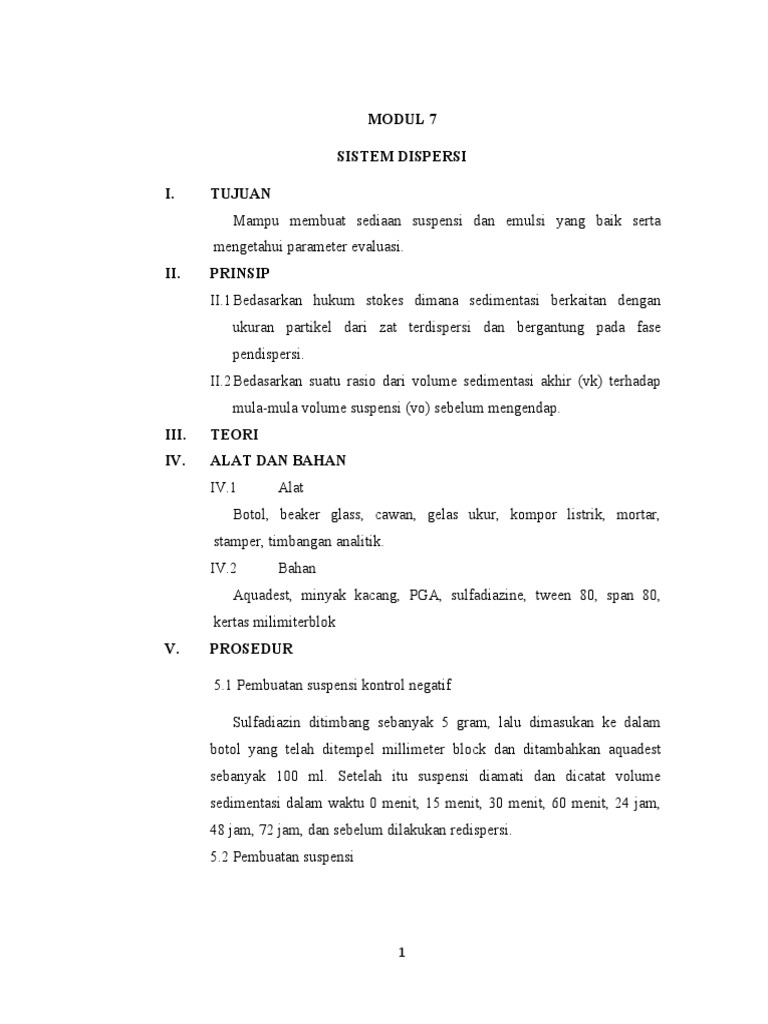 Modul 7 Sistem Dispersi | PDF