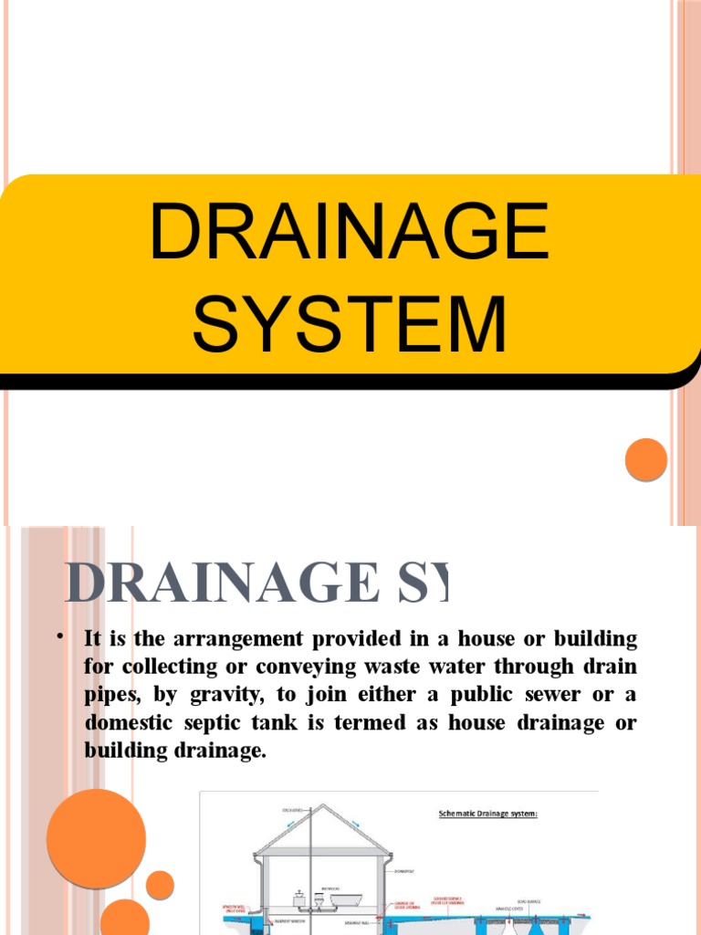 Drainage System | PDF | Sanitary Sewer | Water And The Environment
