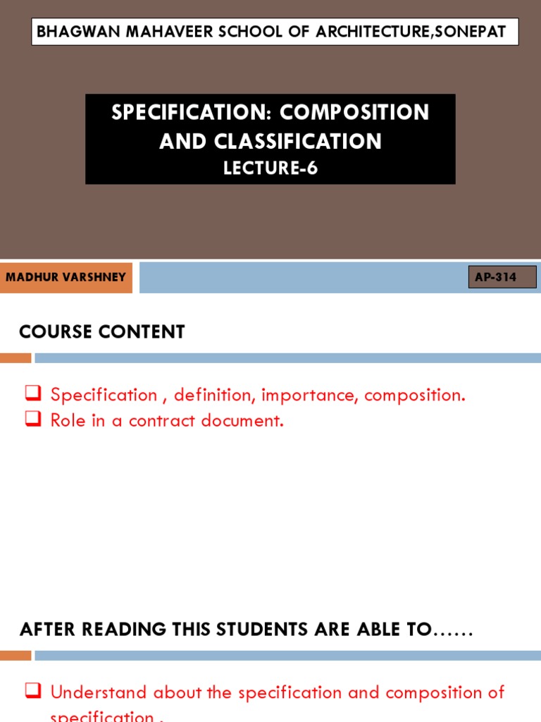 Lecture - 6 Specification Composition | PDF | Specification (Technical ...