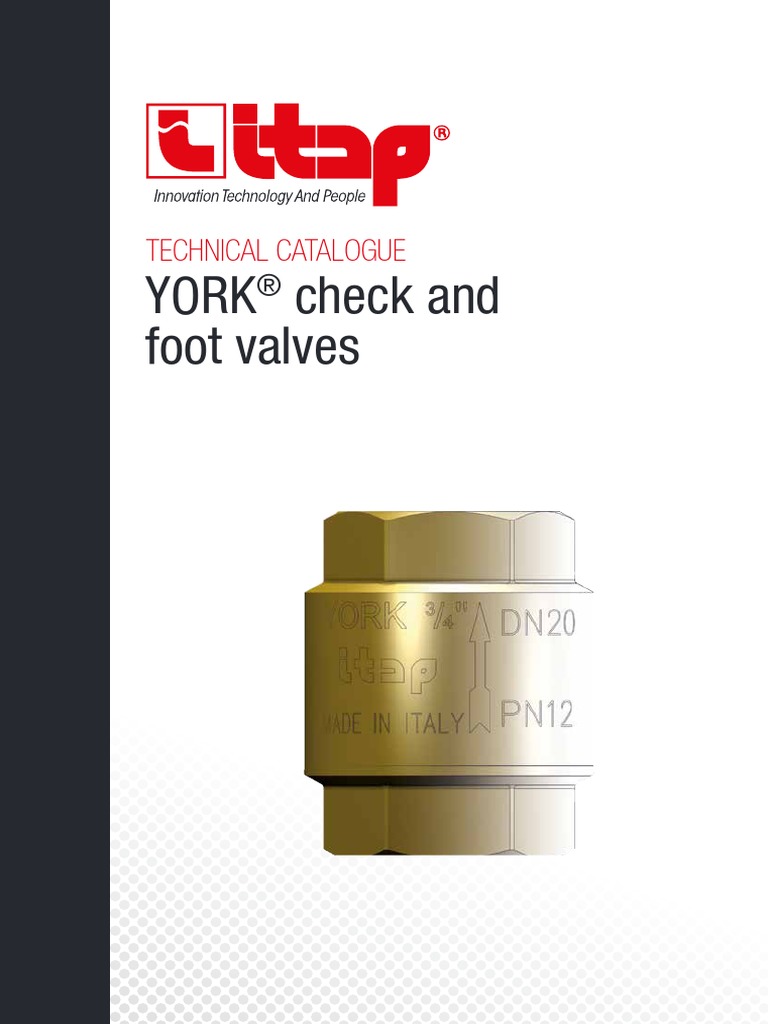 York Check and Foot Valves: Technical Catalogue | PDF | Pipe (Fluid ...