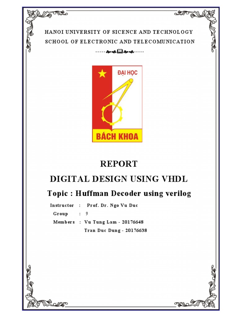 Digital Design Using VHDL: Topic: Huffman Decoder Using Verilog | PDF ...