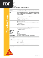 Weber 331 TX Repair Mortar Datasheet | PDF | Cement | Mortar (Masonry)