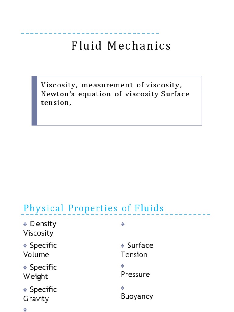 Week 1 Lect. 2 - Viscosity | PDF | Viscosity | Shear Stress