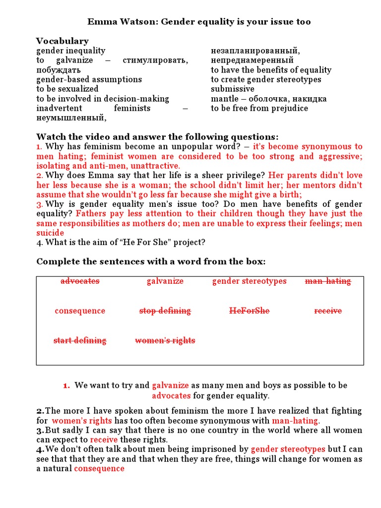 03 12 PCC Emma Watson He For She Task | PDF | Feminism | Gender Studies
