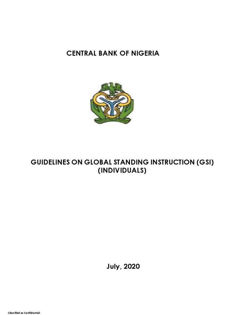 Guidelines for Global Standing Instruction | PDF | Credit | Finance ...