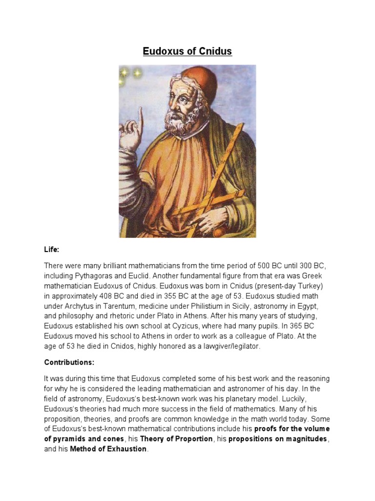Eudoxus of Cnidus | PDF | Area | Ratio