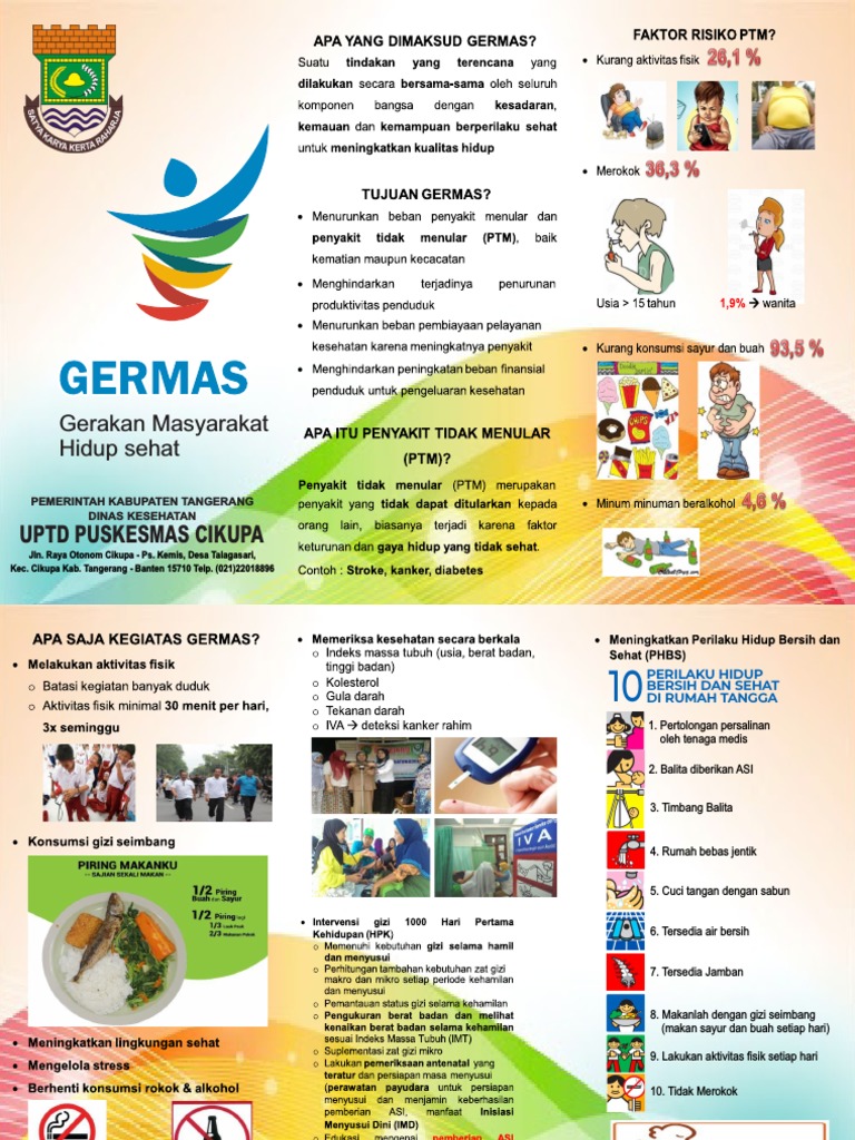 4 - Leaflet Germas | PDF | Memasak, Makanan, & Anggur | Kesehatan Holistik