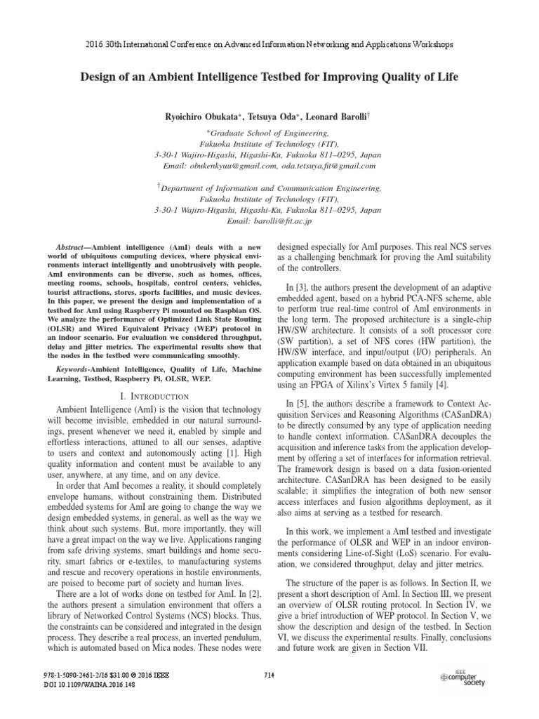 Design of Ambient Intelligence | PDF | Computer Networking | Computer ...