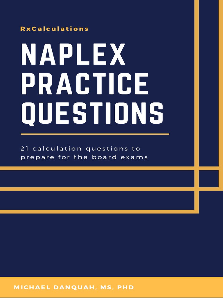NAPLEX Calculation Practice Guide | PDF | Mass Concentration (Chemistry ...