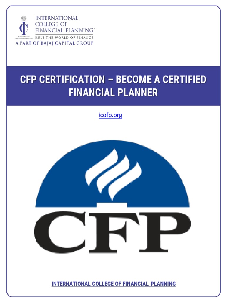 CFP Certification Become A Certified Financial Planner | PDF