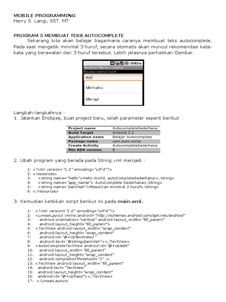 MOBILE PROGRAMMING Pertemuan 4 | PDF