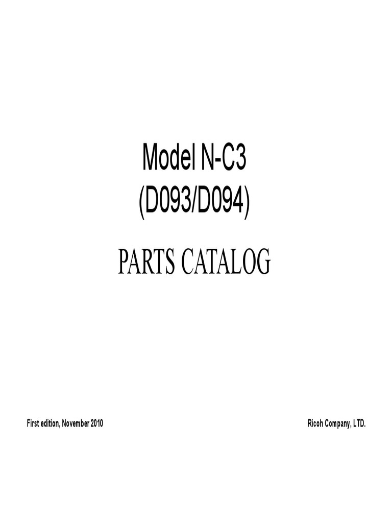 Ricoh MP W2401 & W3601 Part Catalog | PDF | Image Scanner ...