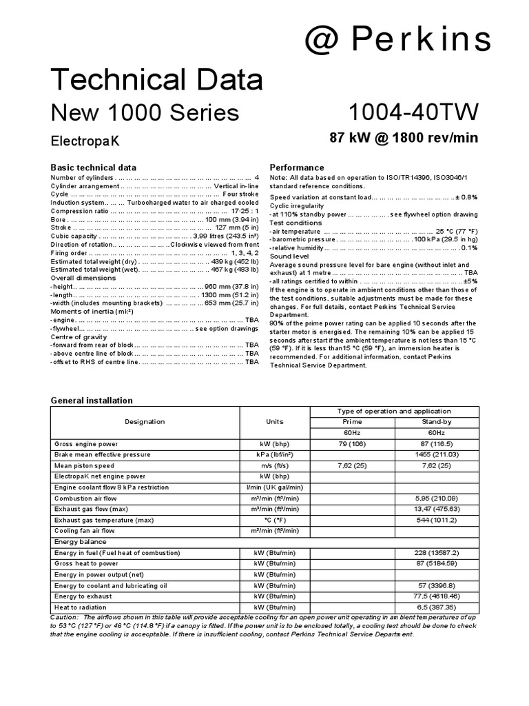 Technical Data: @perkins | PDF | Horsepower | Propulsion