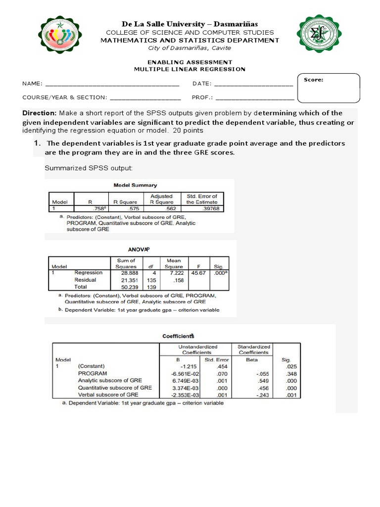 Regression Analysis for Students | PDF | Computers