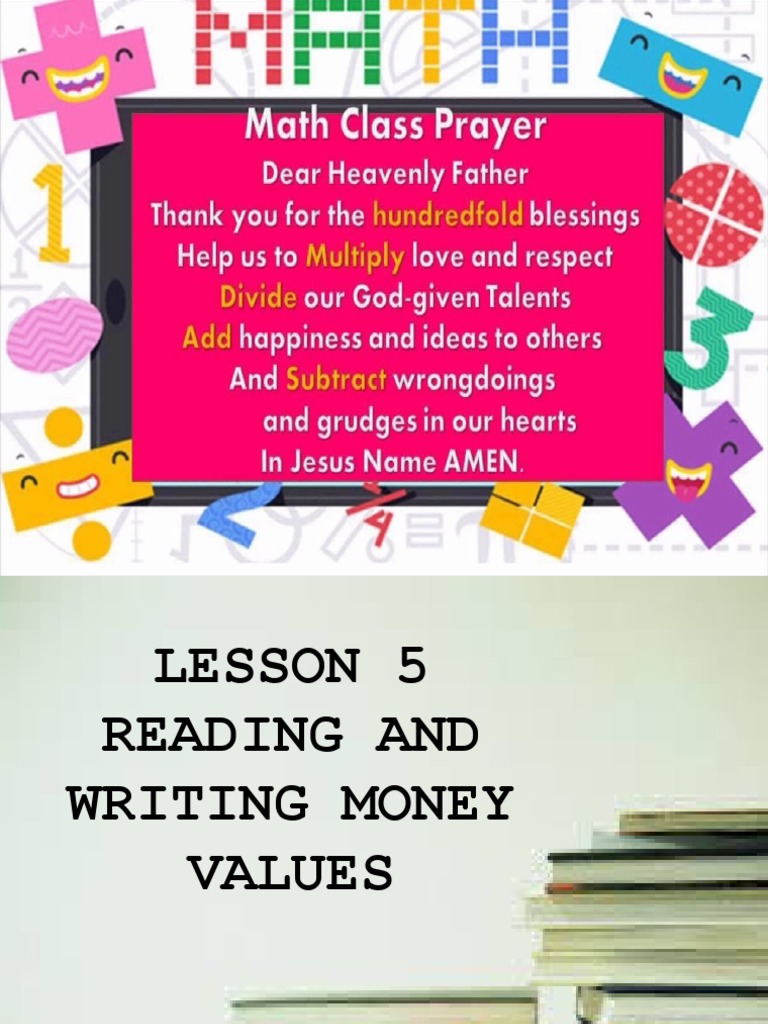 Lesson 5 Reading and Writing Money Values | PDF