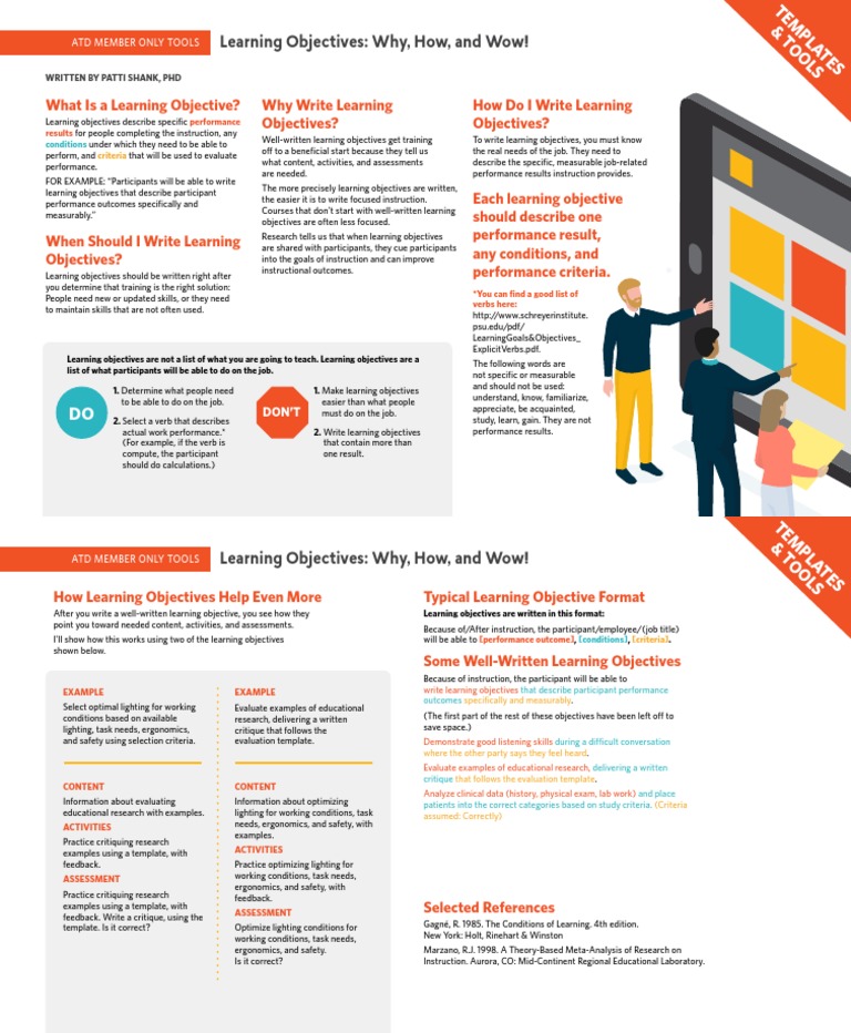 Writing Better Learning Objectives Templates and Tools Final | PDF ...