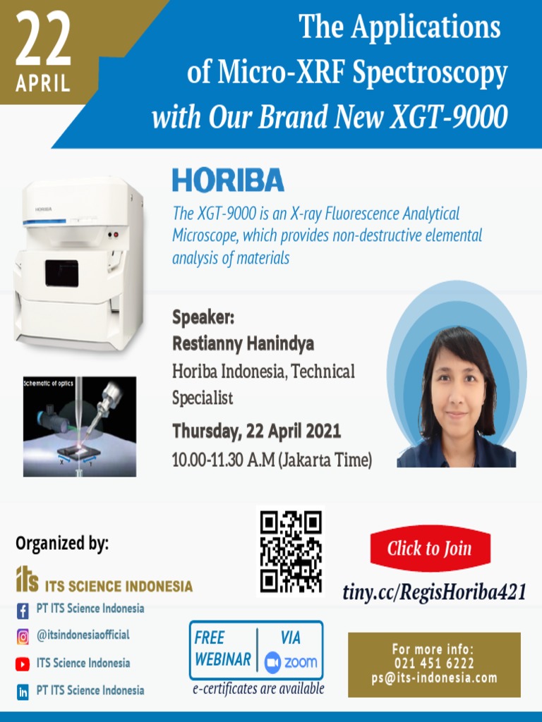 Horiba Webinar - The Applications of Micro-XRF Spectroscopy With Our Brand New XGT 9000 | PDF