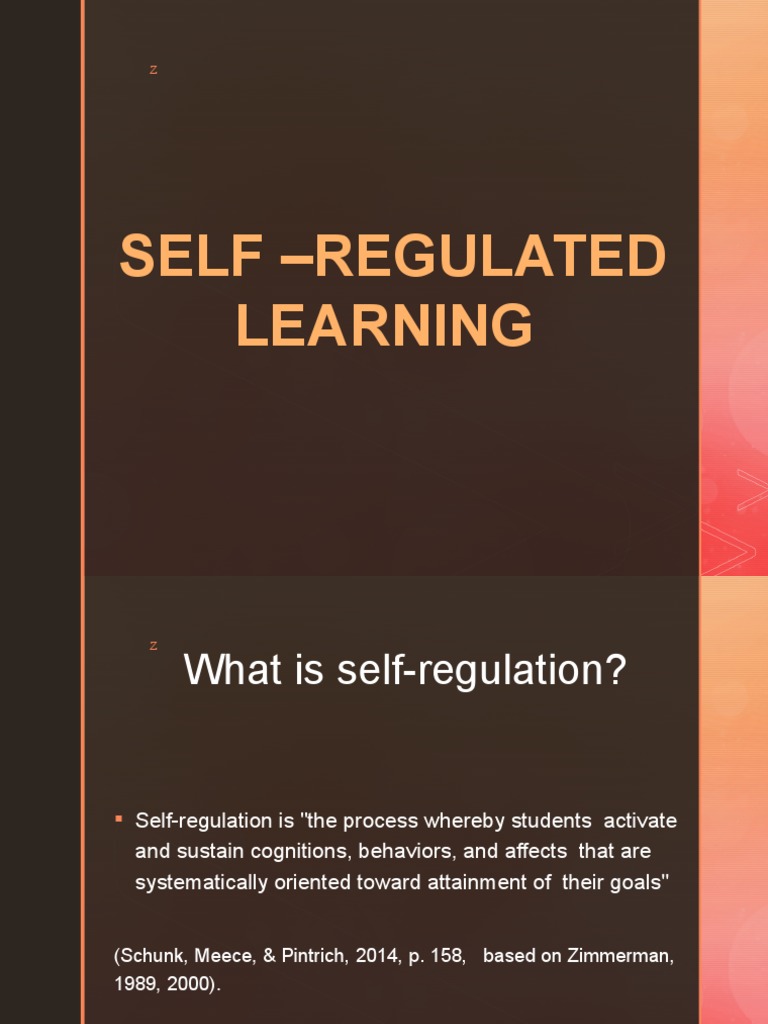 Self-Regulated Learning | PDF
