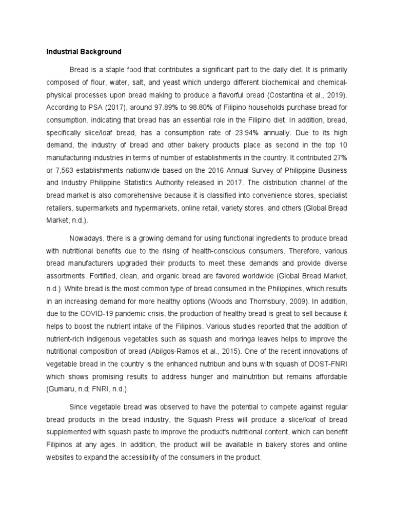 Industrial Background | PDF | Breads | Foods