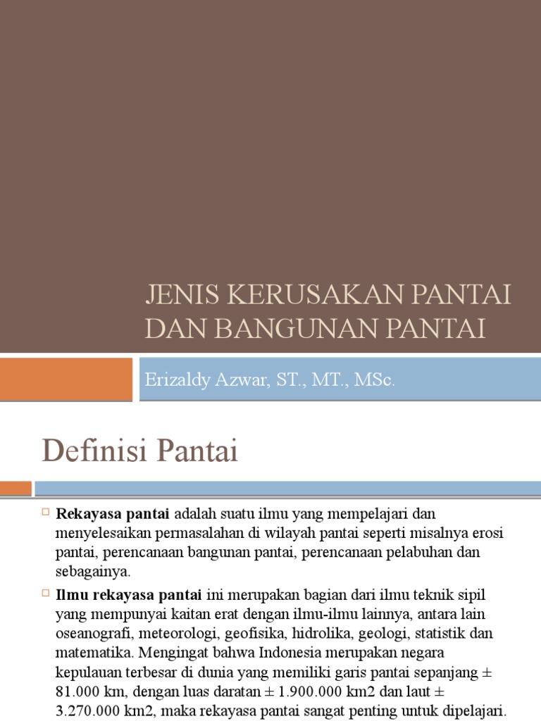 Modul 2 Bangunan Pantai Dan Jenis Kerusakan Pantai | PDF