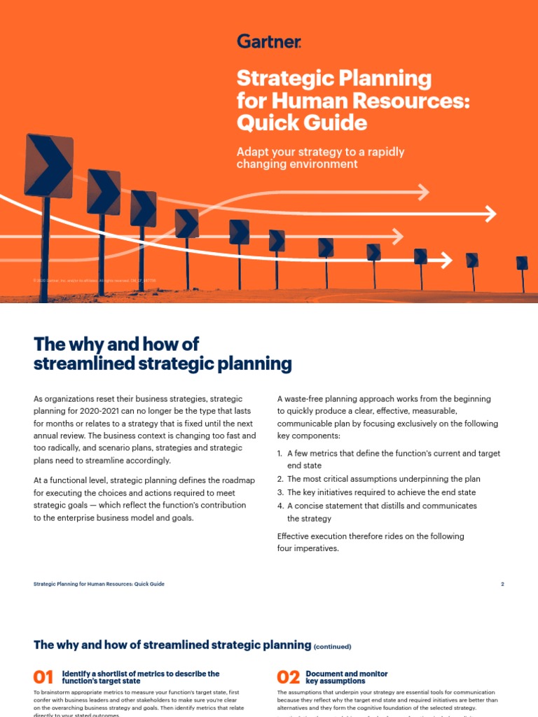 Strategic Planning For HR Quick Guide 2020 | PDF | Strategic Planning ...