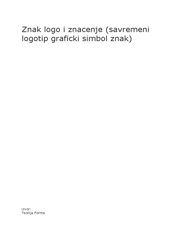 Znak Logo I Znacenje | PDF
