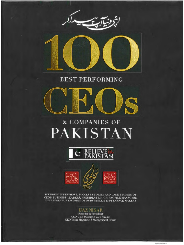 100 Best Performing Ceos & Companies of Pakistan | PDF