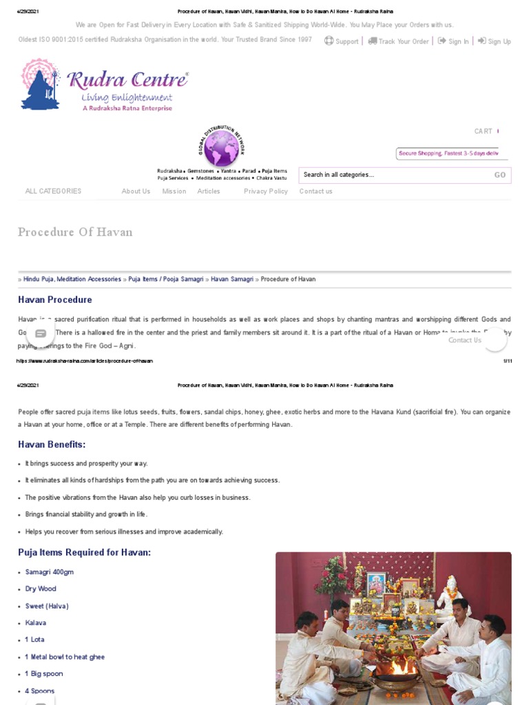 How To Do Havan at Home | PDF | Hindu Behaviour And Experience | Hindu ...