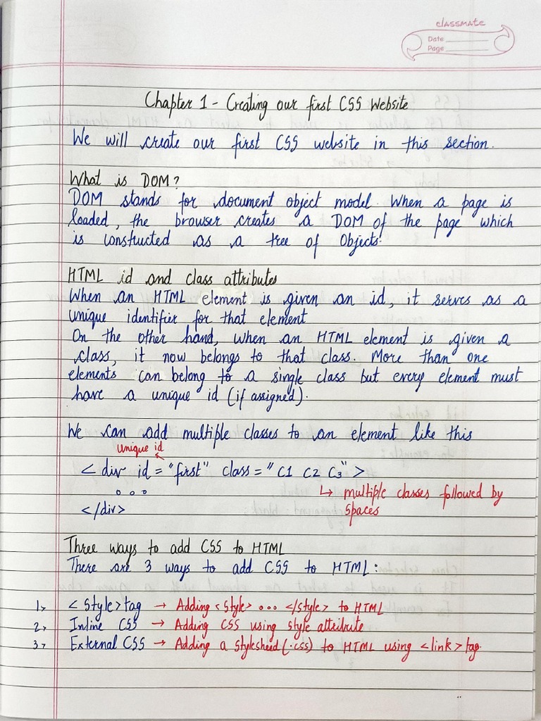 Chapter 1 Css Basics Pdf