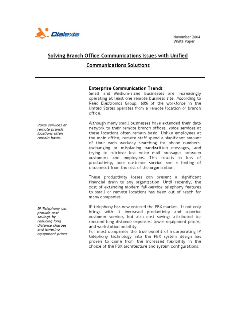 Solving Branch Office Communications Issues With Unified Communications ...
