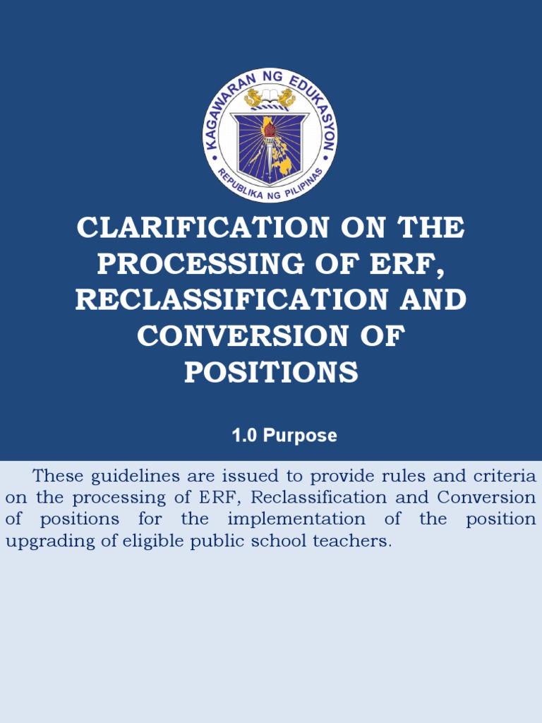 GUIDELINES FOR THE RECLASSIFICATION, CONVERSION AND UPGRADING OF PUBLIC ...