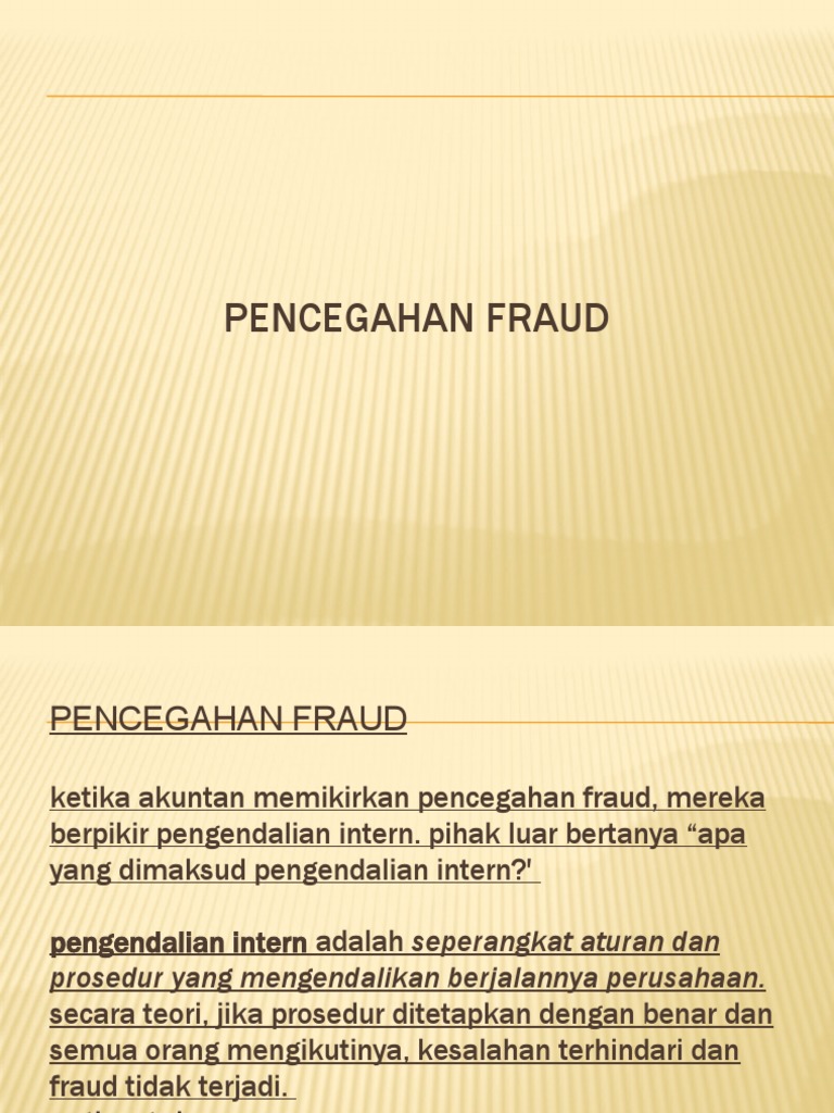 Pencegahan Fraud | PDF