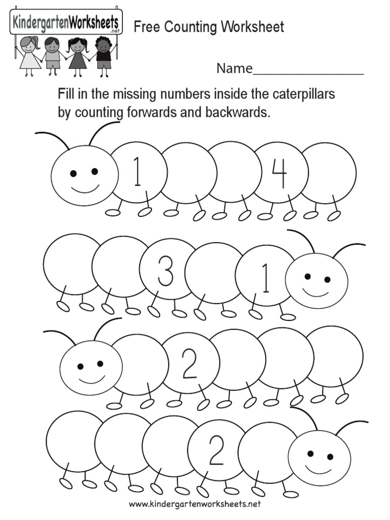 Caterpillar Counting Worksheet | PDF