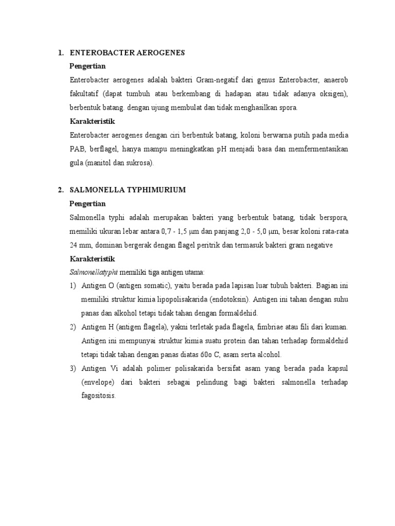 Enterobacter Aerogenes | PDF