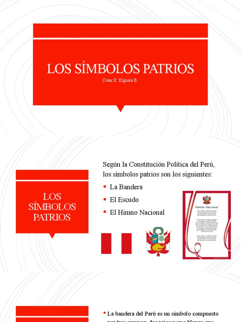 Los Símbolos Patrios - 2do Grado | PDF