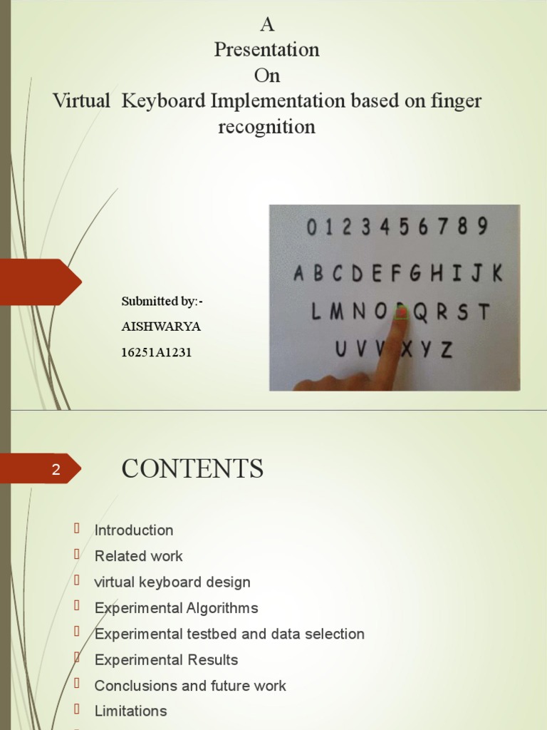 Virtual Keyboard Using Finger Recognition | PDF | Computer Keyboard ...