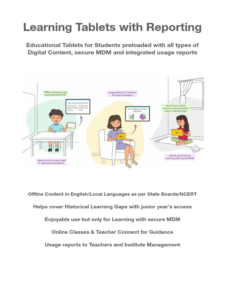 Learning Tablets Concept Note | PDF | Tablet Computer | Educational ...