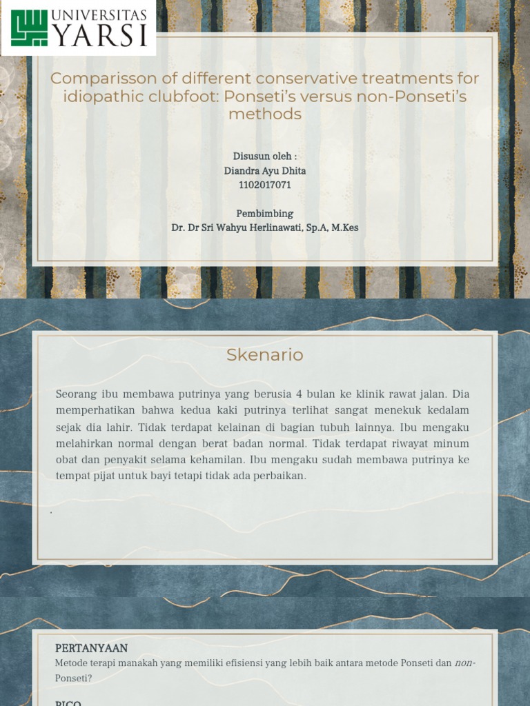 Efektivitas Metode Ponseti untuk Clubfoot | PDF | Sains & Matematika