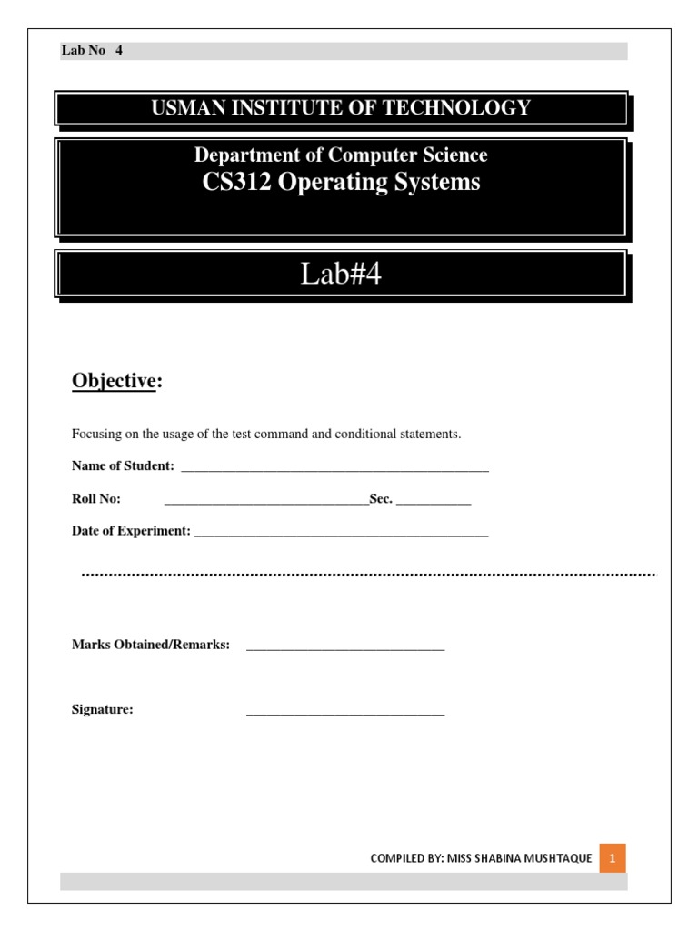 CS312 Operating Systems: Usman Institute of Technology Department of Computer Science | Download ...