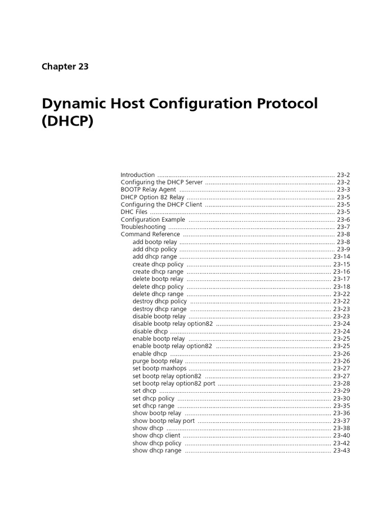 Dynamic Host Configuration Protocol (DHCP) | PDF | Ip Address | Internet Protocols