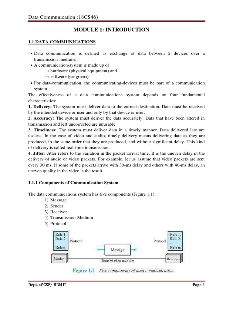 Module1 Dc Notes Pdf Duplex Telecommunications Internet