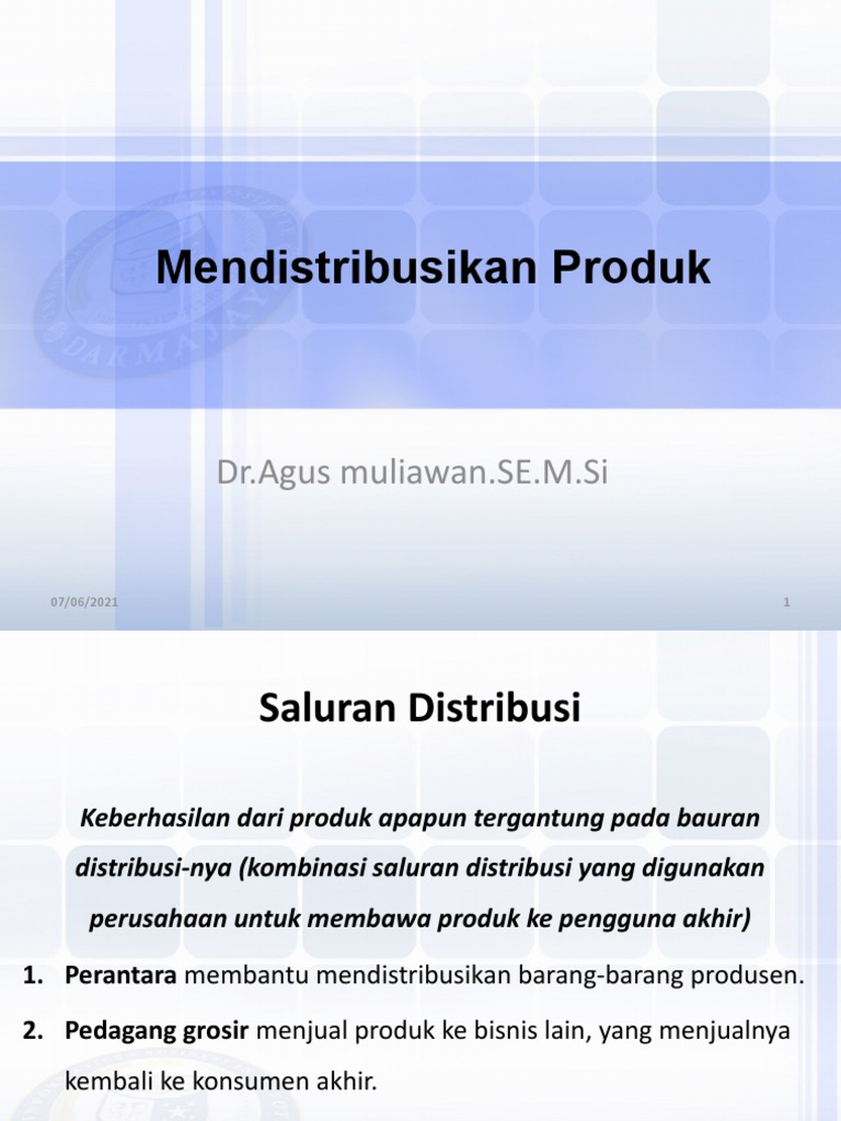 Strategi Distribusi Produk | PDF