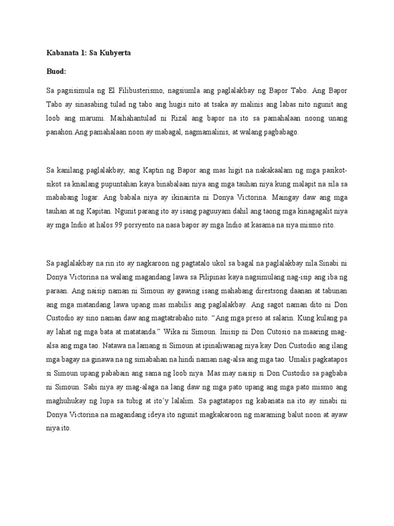 Kabanata 1 | PDF