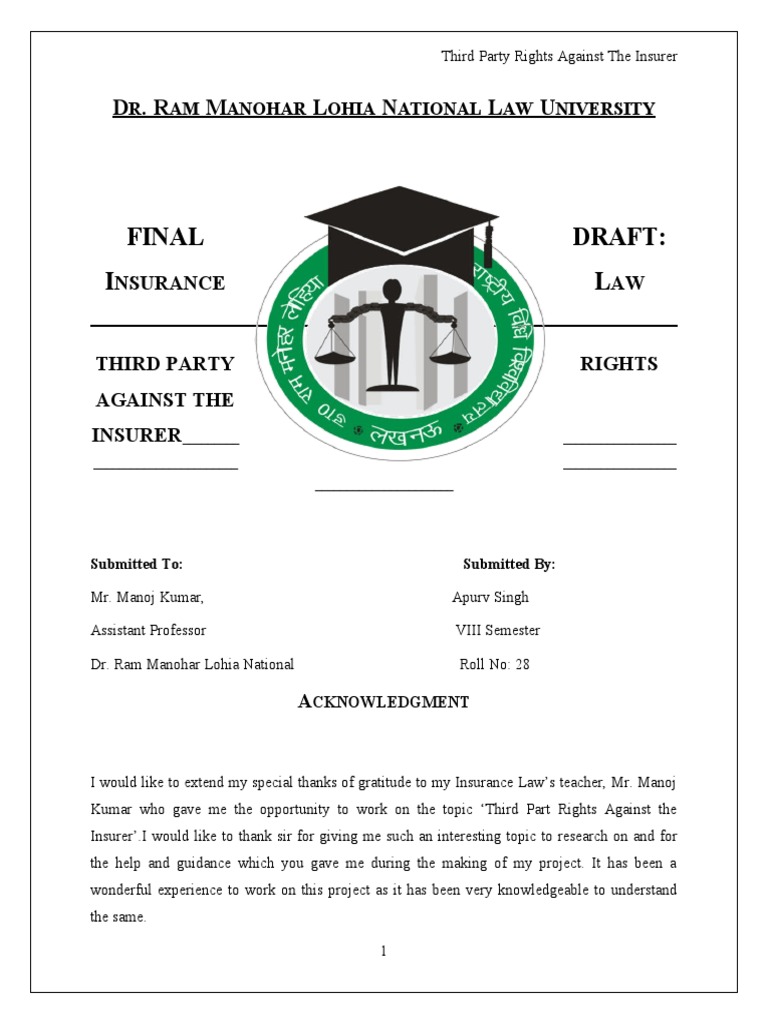LLB Insurance FINAL Draft | PDF | Liability Insurance | Vehicle Insurance