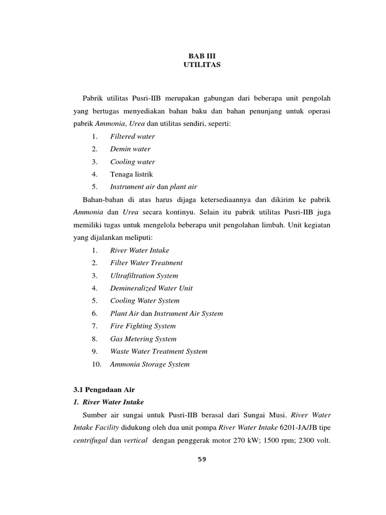BAB III Laporan KP PT PUSRI | PDF