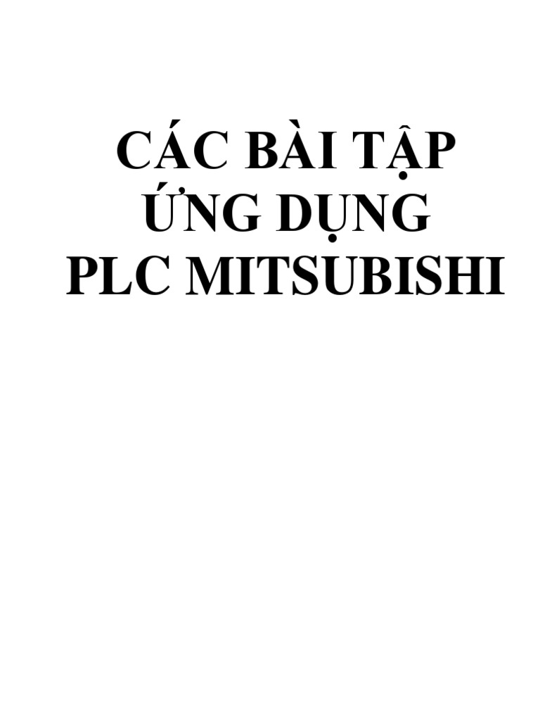 Bài tập ứng dụng PLC Mitsubishi | PDF